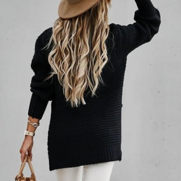 Sweaters | Side Slit Loose Sweater | Poshmark